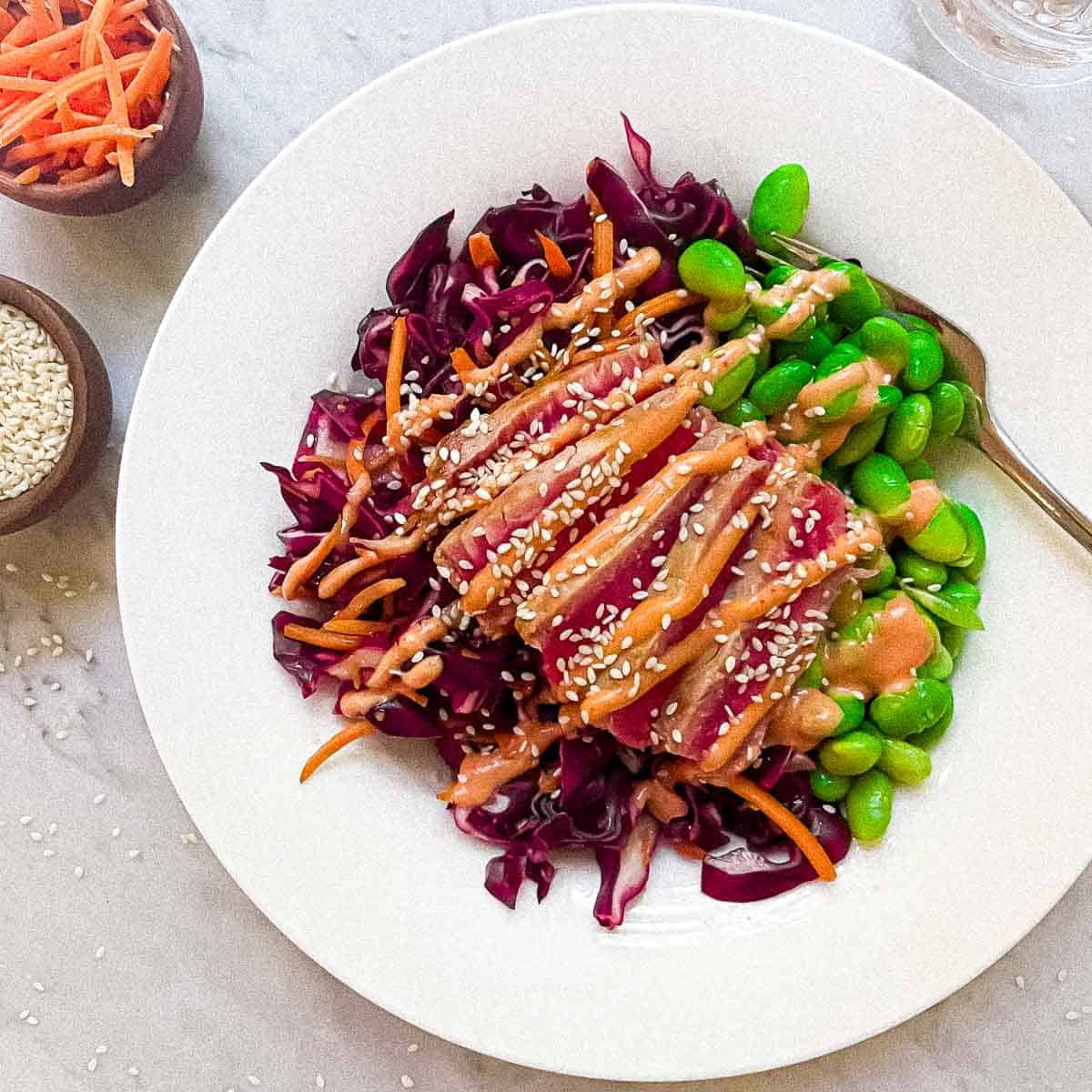 Seared Ahi Tuna Salad - Mediterranean For Life