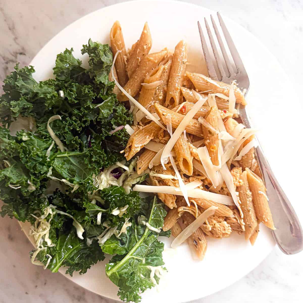 Crock Pot Garlic Parmesan Chicken Pasta (Buffalo Wild Wings Sauce ...